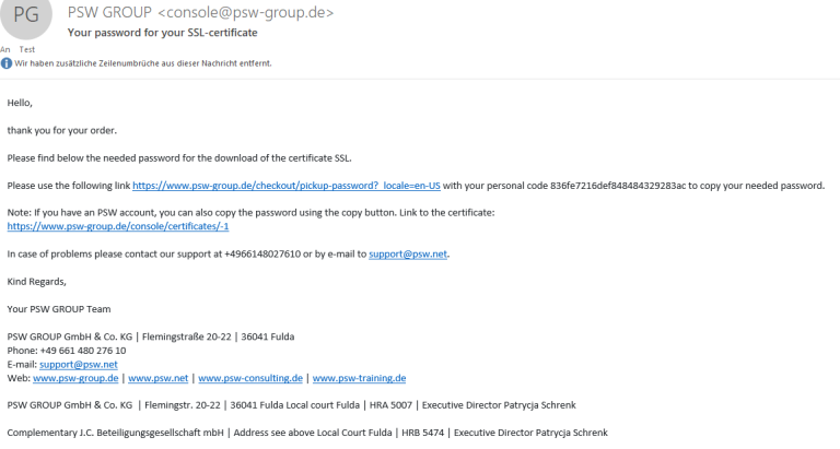 Entrust Personal (S/MIME) order process - PSW GROUP Support